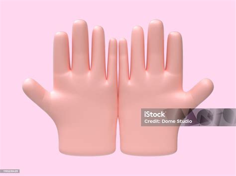 만화 손 추상 노래 기호 핑크 배경 3d 렌더링 10에 대한 스톡 사진 및 기타 이미지 10 3차원 형태 5 Istock