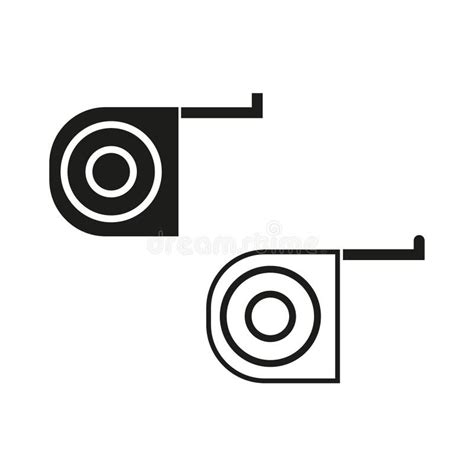 Measuring Tape Icons Precision Tool Vector Design Black And White Illustration Stock Vector