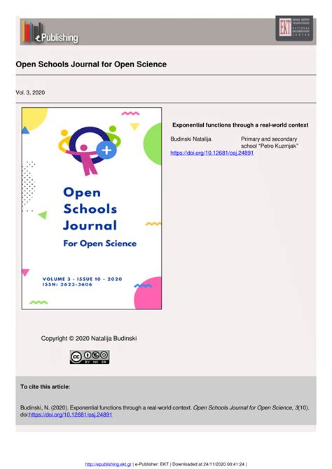 Pdf Exponential Functions Through A Real World Context