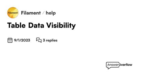 Table Data Visibility Filament