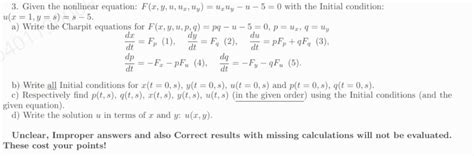 Solved Given The Nonlinear Equation Chegg