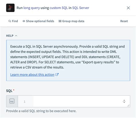 Workato Connectors Sql Server Run Custom Sql Action Workato Docs