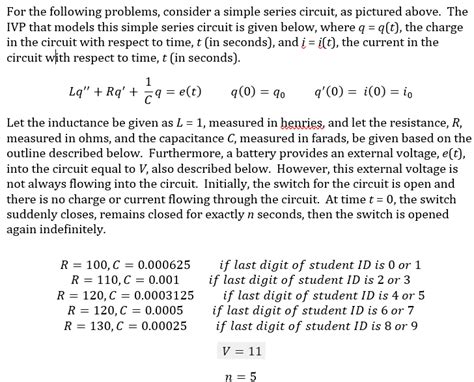 Solved For The Following Problems Consider A Simple Chegg