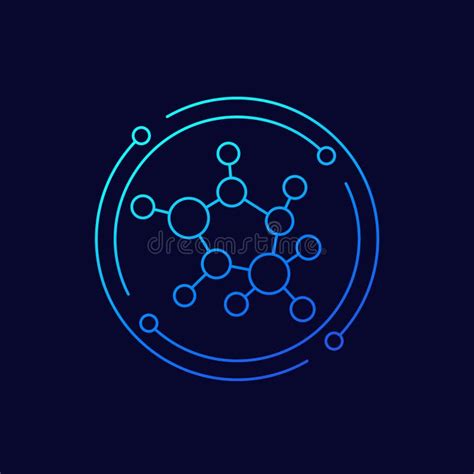 Decentralization Decentralized Structure Icon Stock Vector Illustration Of Thin Science