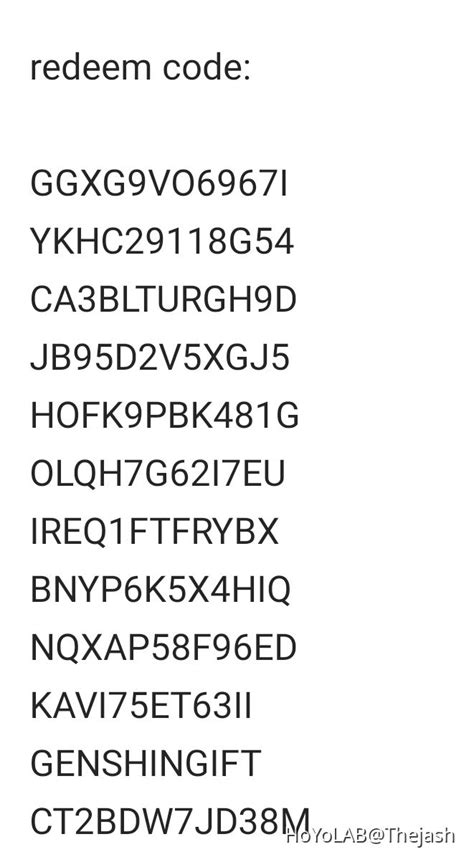 Redeem Codes Hoyolab