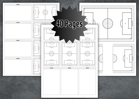 Football Playbook Template Printable Blank Soccer Diagrams Canva