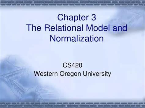 PPT Chapter The Relational Model And Normalization PowerPoint Presentation ID
