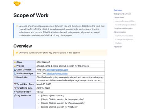 Penetration Testing Scope Of Work Template Template By Clickup™