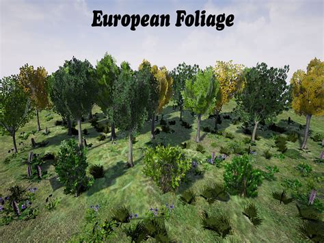 European Foliage For Unreal 3d Model Cgtrader