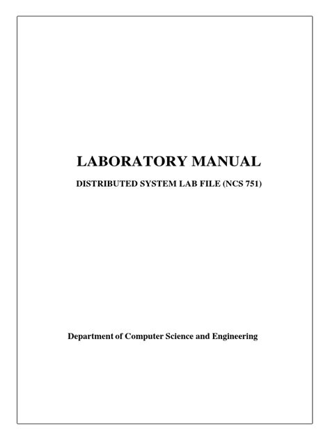 Distributed System Lab Manual Ncs751 1 Pdf Transmission Control