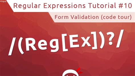 Regular Expressions Regex Tutorial 10 Creating A Form Start Code