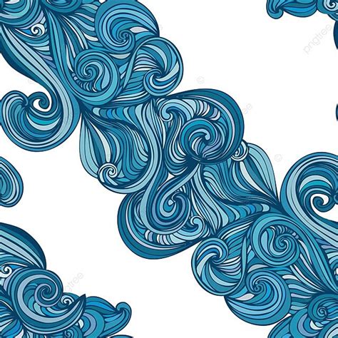 Abstract Wave Hand Drawn Pattern Seamless Texture Fabric Texture Modern