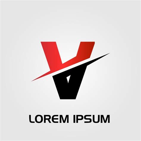 Premium Vector V Letter Abstract Cross Line Initial Logo
