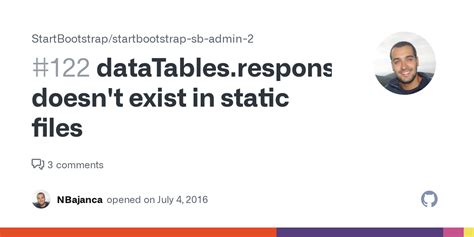 DataTables Responsive Css Doesn T Exist In Static Files Issue 122