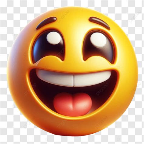 현실적인 보기를 위해 투명한 배경을 사용하여 8k 해상도로 렌더링된 행복한 얼굴의 놀라운 3d Hd 이모티콘 행복한 얼굴의 놀라운 3d Hd 이모티콘 사실적인 보기를