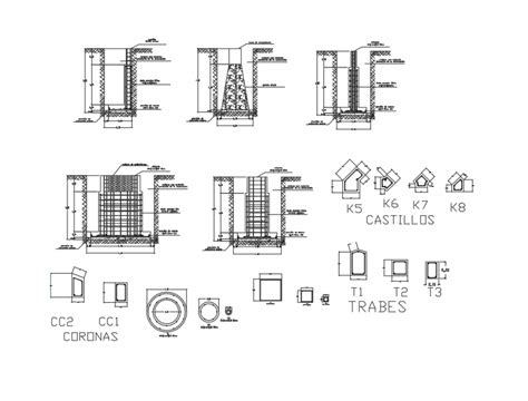 Cad Structural Drawings Details Of Rcc Structure 2d View Autocad File Cadbull
