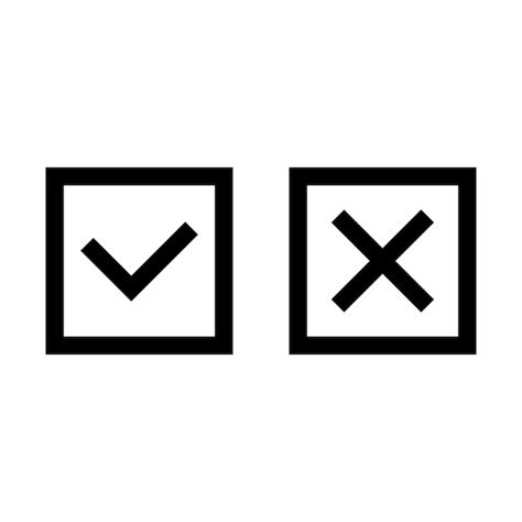Premium Vector Checklist Icon Check Marks Tick Cross Or Question