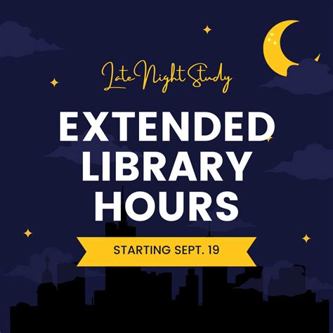 Extended Hours At Murray Library University Library University Of