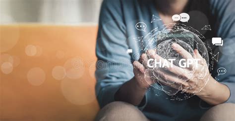 System Artificial Intelligence Chatbot Businessman Using Laptop Or