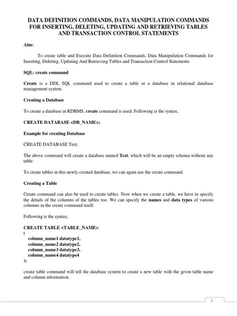 Cs8481 Database Management Systems Lab Manual Pdf Data Model Information Technology