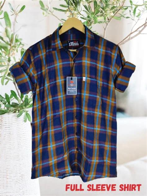 Buy Marc Laurent Men Regular Fit Checkered Cut Away Collar Casual Shirt Online At Best Prices In