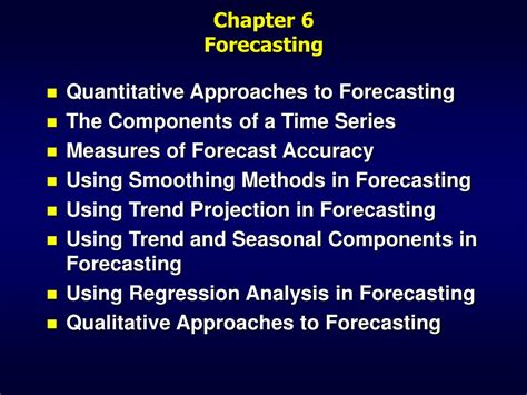 PPT Chapter Forecasting PowerPoint Presentation Free Download ID