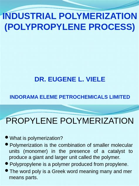 Propylene Polymerization Pdf Polymers Catalysis