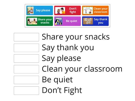 Roles Of The Classroom Match Up
