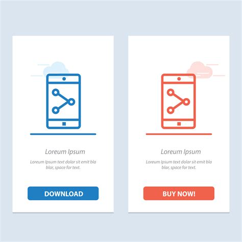 App Share Mobile Mobile Application Blue And Red Download And Buy Now