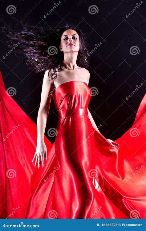 Red Elegance Stock Image Image Of Happy Girl Passion 16558295