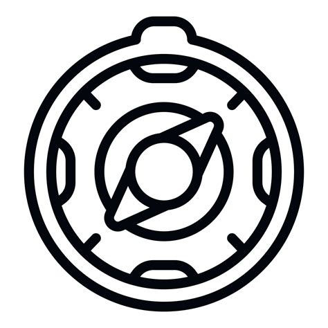 Compass Key Point Icon Outline Vector List Check 19052964 Vector Art