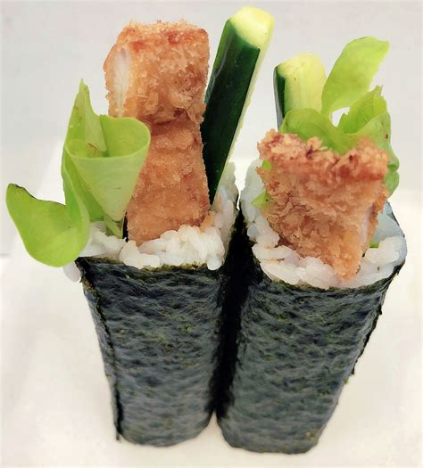 Crispy Chicken White Rice Twin Roll Sushi Gallery