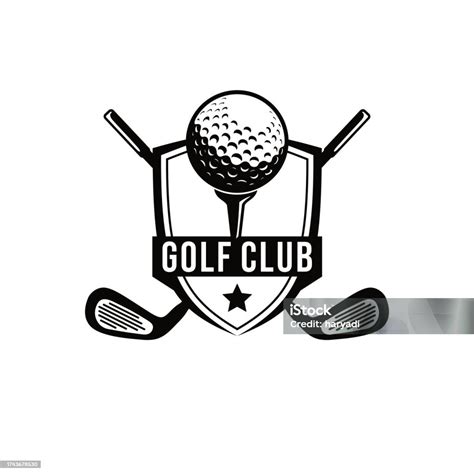 골프 배지 벡터 일러스트 레이 션 스포츠 그래픽 서식 파일 엠블럼 스타일 Championship에 대한 스톡 벡터 아트 및 기타