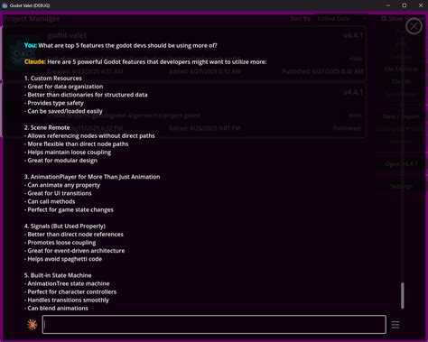 Godot Valet Fileexplorer And Claude Api Integration Godot Valet By Poplava