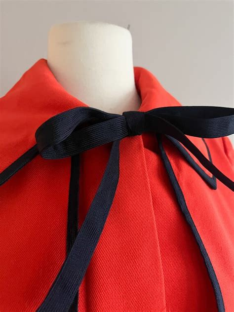 1960s Mod Mary Tyler Moore Vintage Red Cuddle Coat Gem