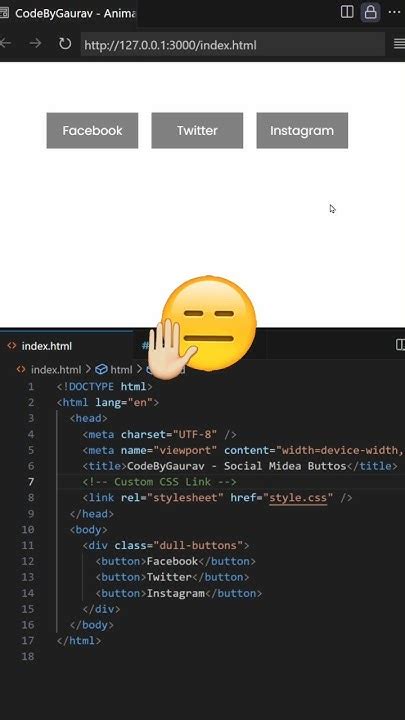 🔥 Css Social Media Buttons Smooth Hover Effects Webdevelopment Coding Hovereffect Shorts