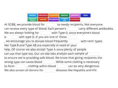 Blood Complete The Sentence