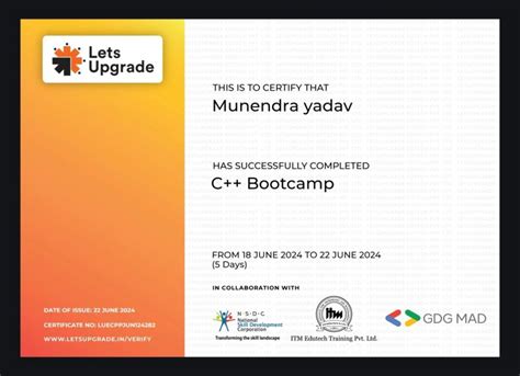 Cplusplus Programming Codingbootcamp Letsupgrade Nsdc Itmedutech