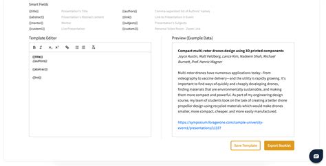 Generating An Abstract Booklet