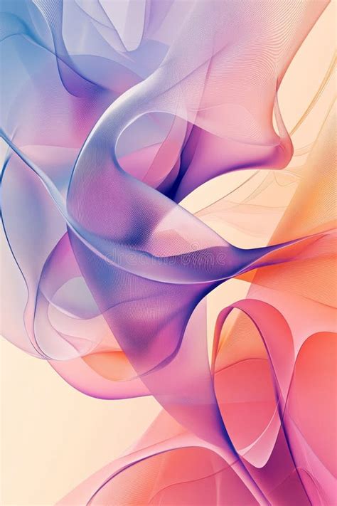 Elegant Flowing Abstract Waves In Soft Purple And Pink Hues Stock Illustration Illustration Of