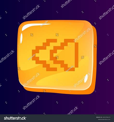 Player Control Glossy Ui Button Pixelated Stock Vector Royalty Free