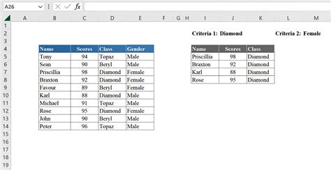 excel filter function mbt