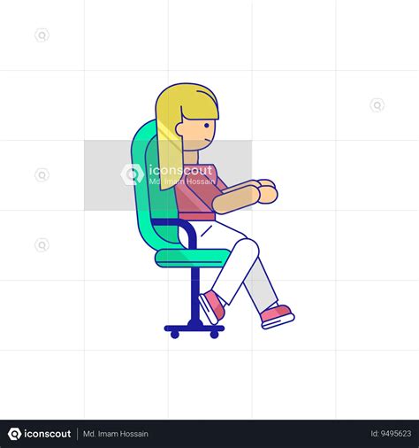 Female Employee Working Animated Icon Free Download People Animated