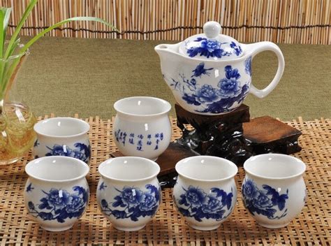 Fancy Tea Set With Tea Pot 12oz And With 6 Tea Cups Are 4oz Etsy