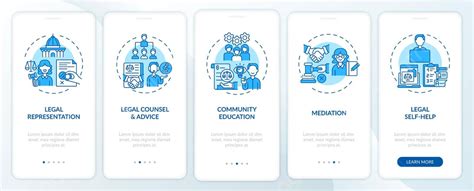 Conceptual Mobile App Screen Featuring Onboarding Categories For Legal Services Vector