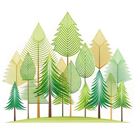 Abstract Forest With Linear Trees Stock Illustration Illustration Of