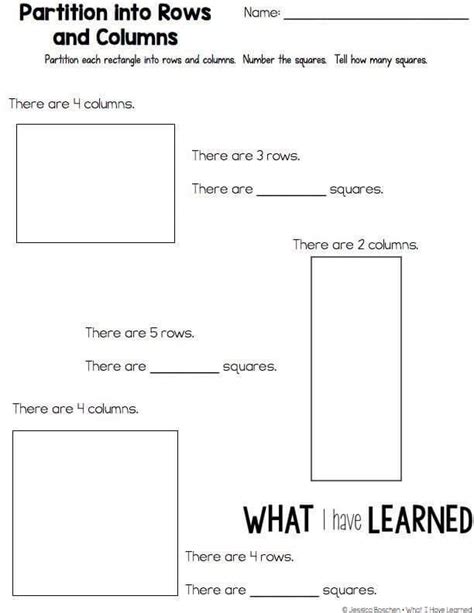 Partition Rectangles Into Rows And Columns Teaching Second Grade