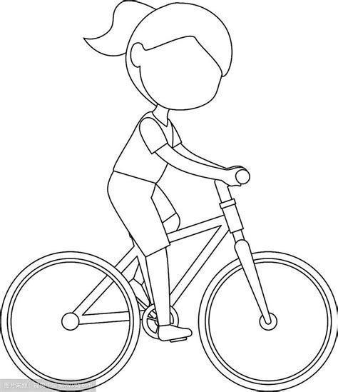 画小孩骑双排自行车简笔画（漂亮20张） 简笔画图片大全