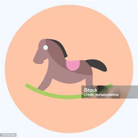 아이콘 말 아기 기호에 적합합니다 플랫 스타일 편집 가능한 간단한 디자인 디자인 템플릿 벡터 간단한 기호 그림 갈기에 대한 스톡