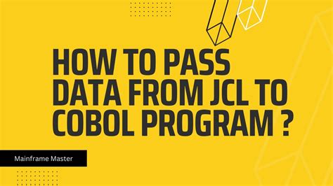 Different Ways To Pass The Input From Jcl To Cobol Program Jcl Cobol Ibm Mainframes Youtube